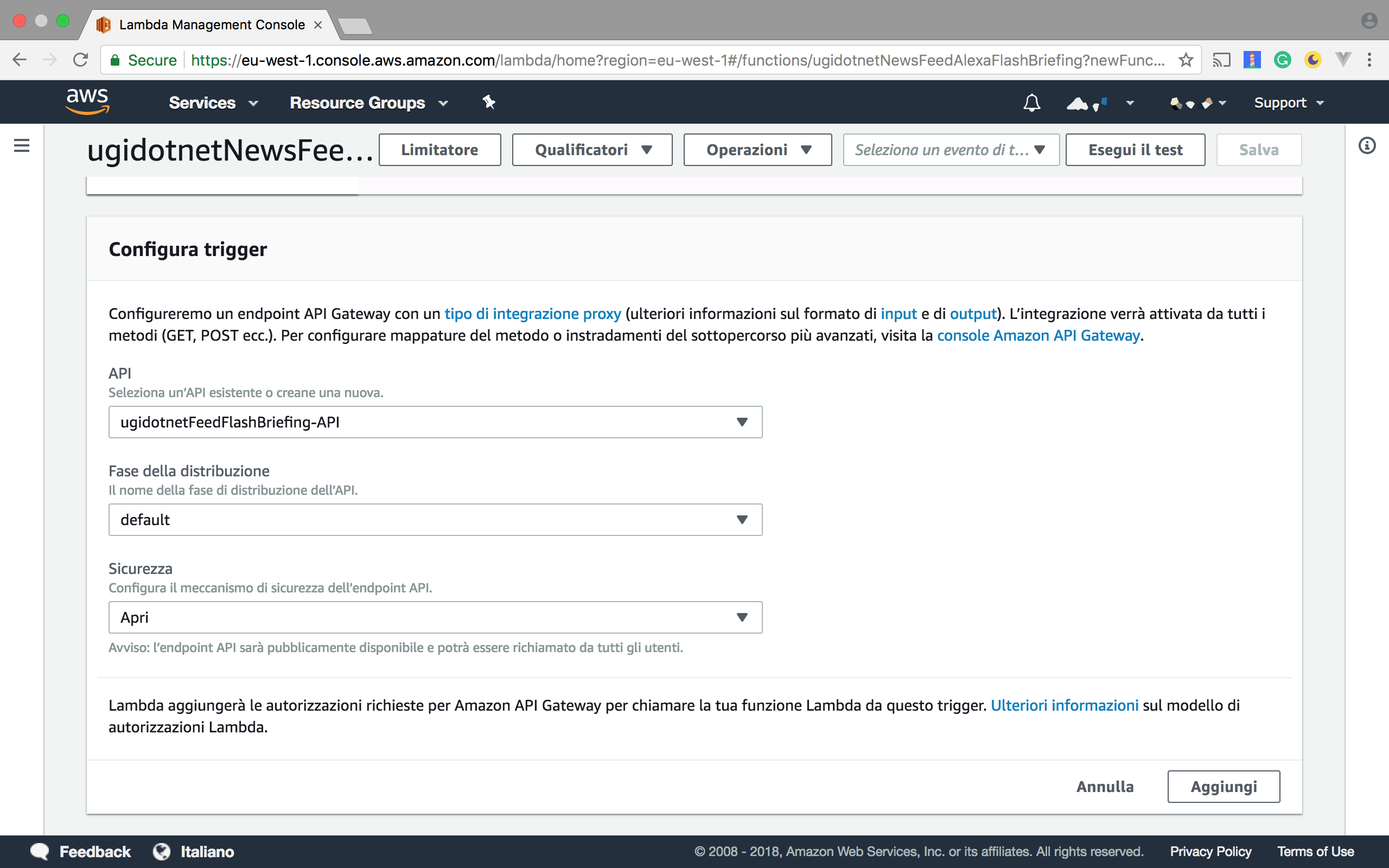 Realizzare Alexa Skills, 1a parte: Flash Briefing - UGIdotNET